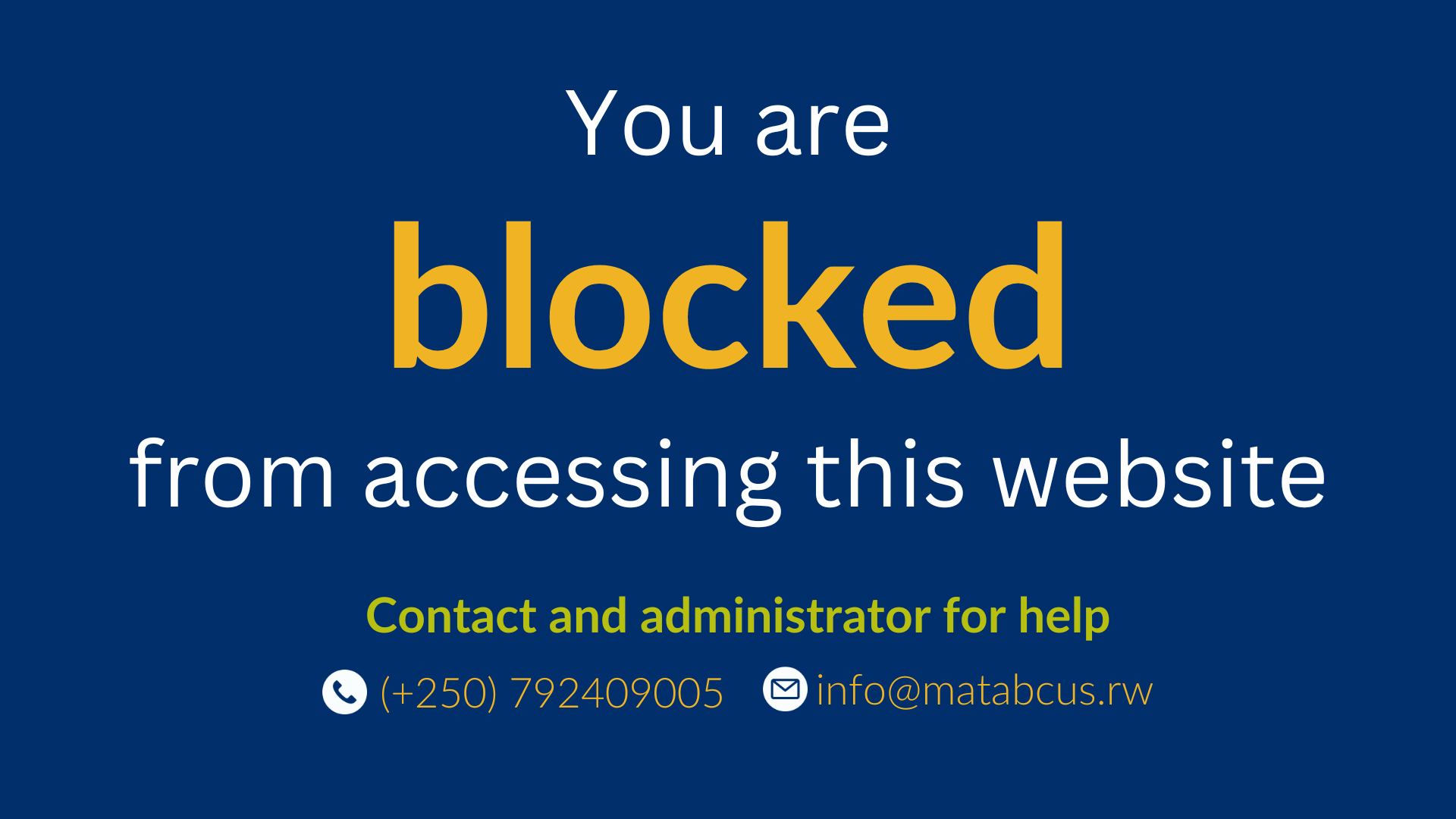 blocked - MAT ABACUS Bussiness School - Rwanda